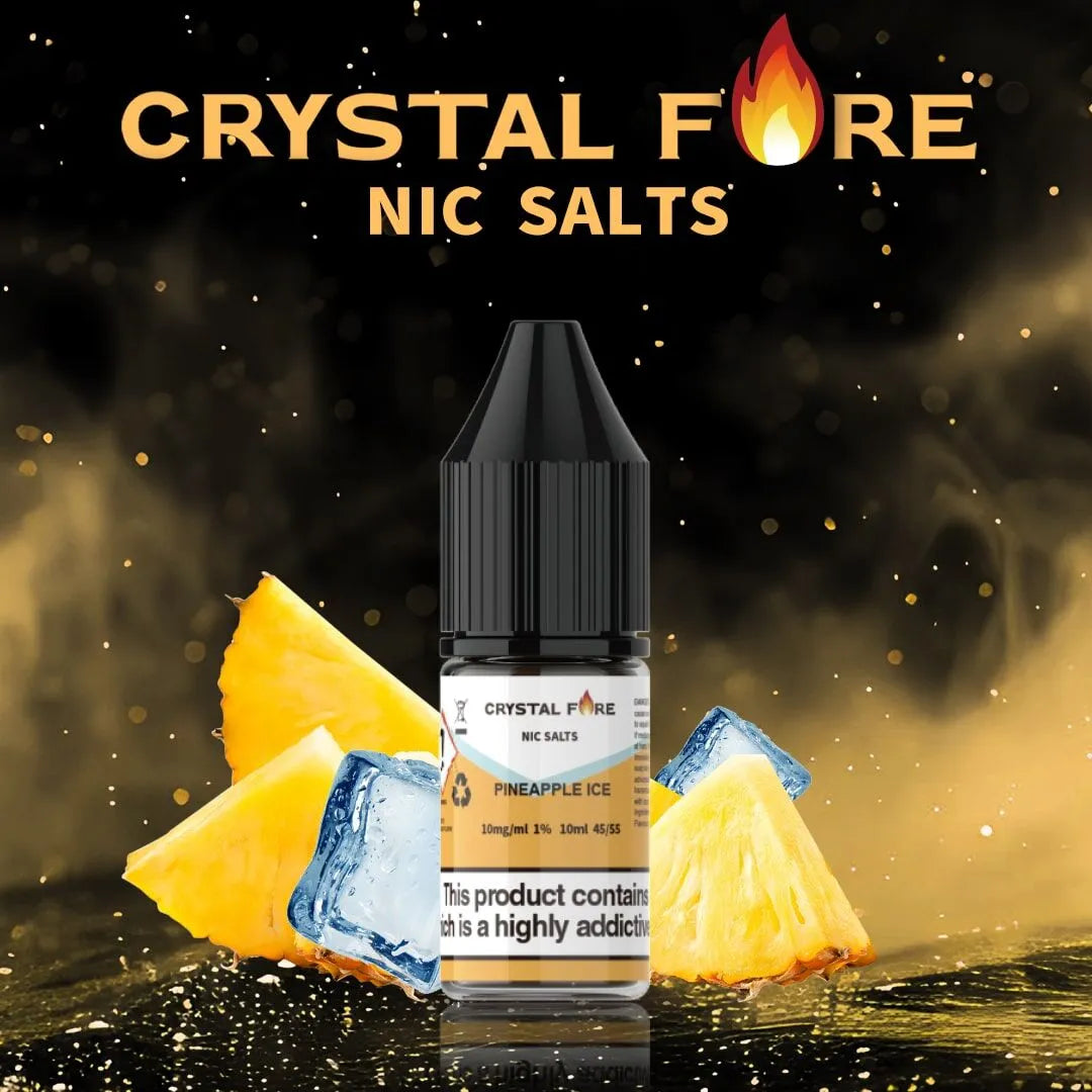 Crystal Fire Pineapple Ice Nic Salt eLiquid 10ml – Royal Vapes