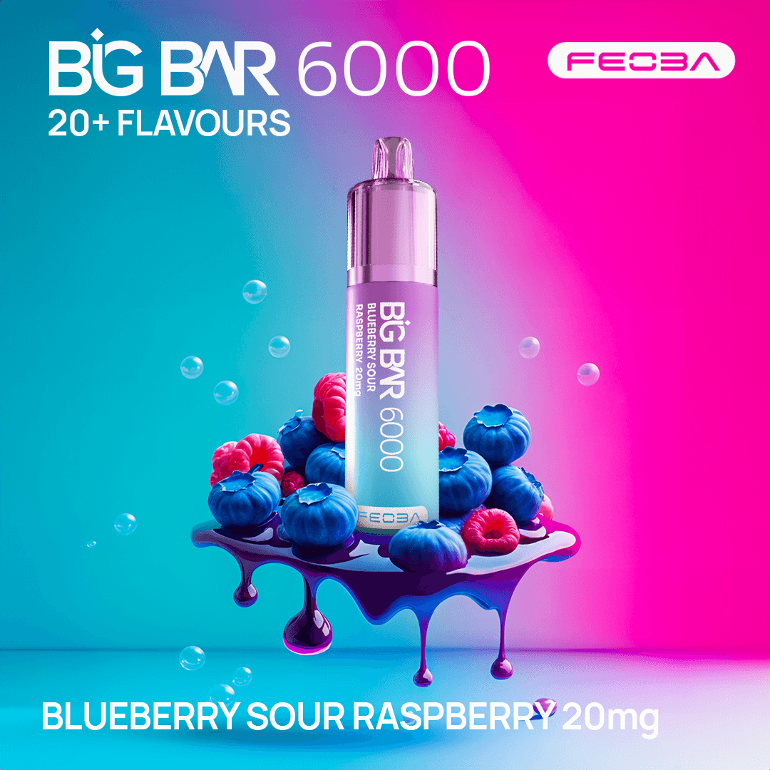 Feoba Big Bar Blueberry Sour Raspberry 6000 Disposable Vape – Royal Vapes