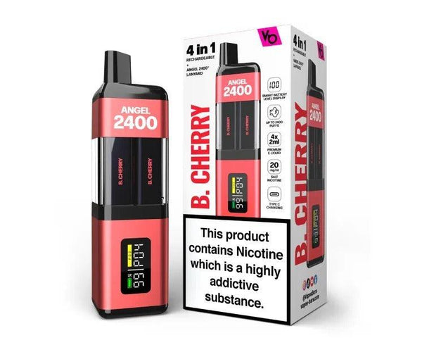 Vapes Bars Angel 2400 B Cherry 2400 Prefilled Pod Kit – Royal Vapes