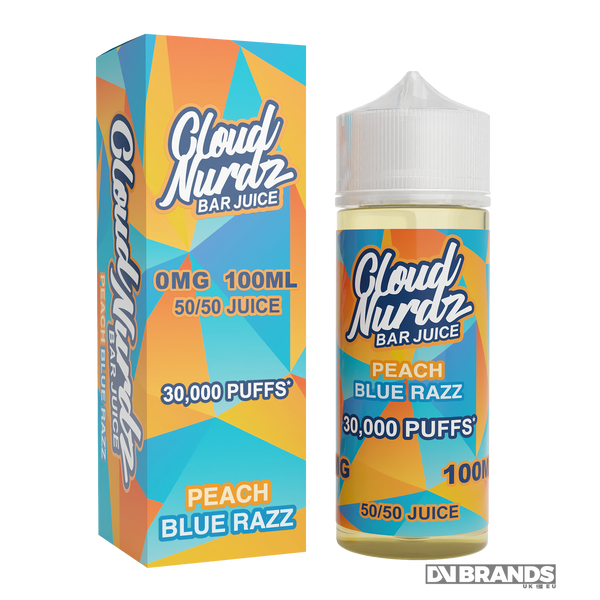 Cloud Nurdz Peach Blue Razz 100ml – Royal Vapes