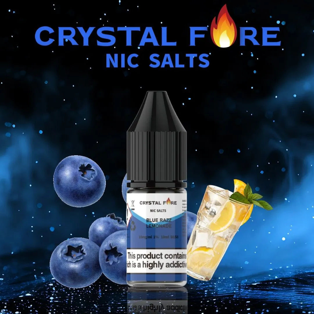 Crystal Fire Blue Razz Lemonade Nic Salt eLiquid 10ml – Royal Vapes