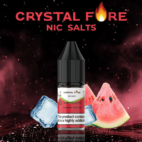 Crystal Fire Watermelon Ice Nic Salt eLiquid 10ml – Royal Vapes