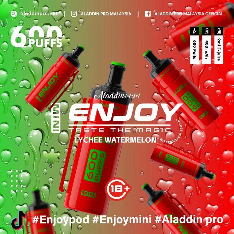 Enjoy Mini Lychee Watermelon 600 Disposable Vape – Royal Vapes