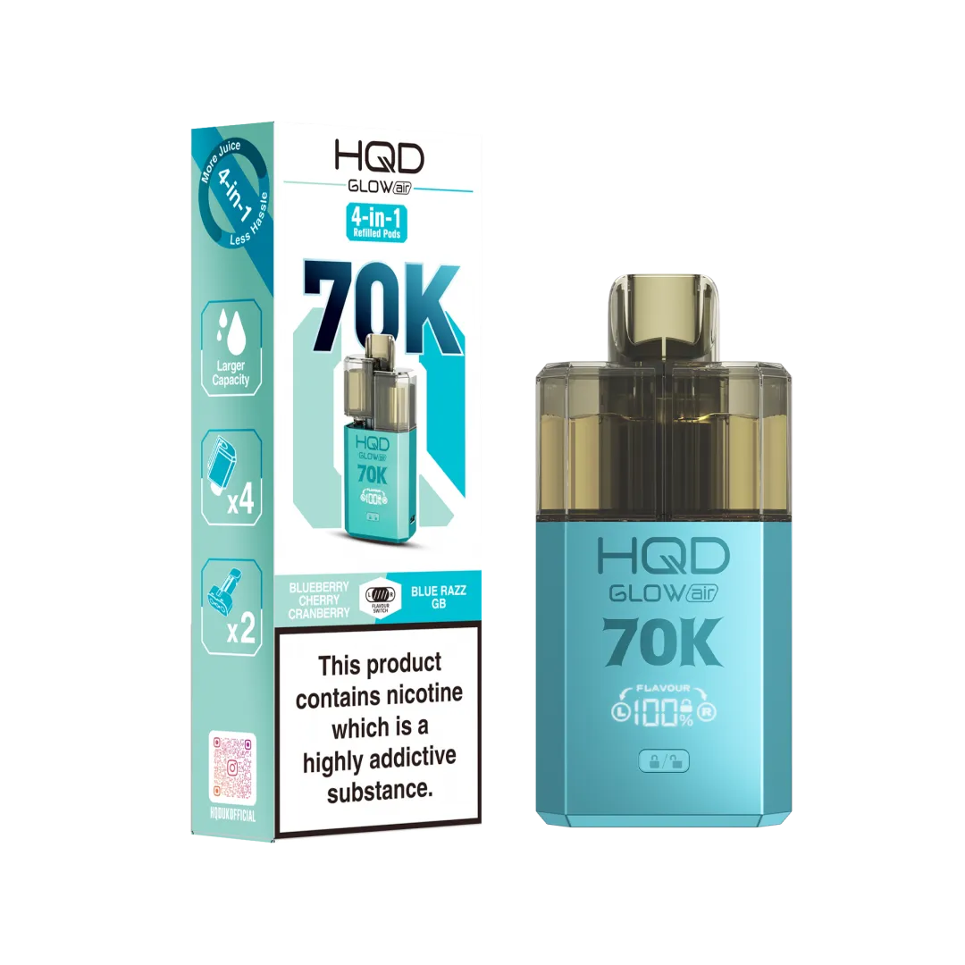 HQD Glow Air 70K Prefilled Pod Kit – Royal Vapes