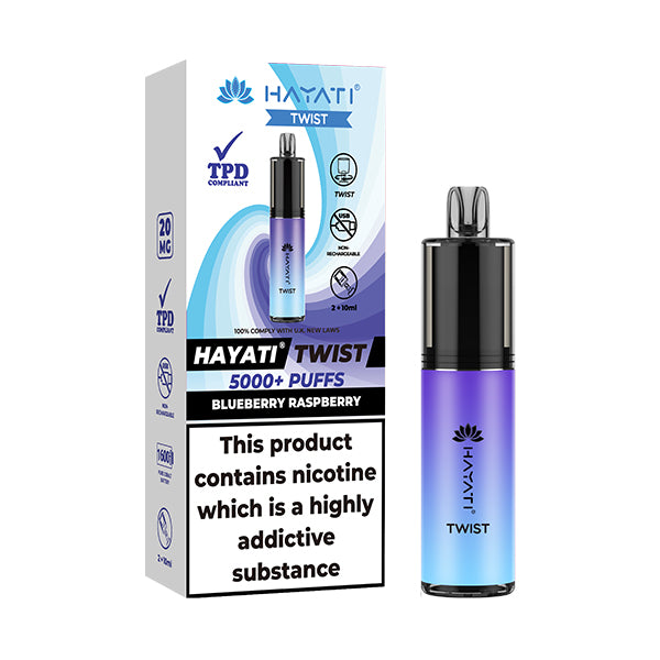 Hayati Twist 5000 Blueberry Raspberry Disposable Vape – Royal Vapes