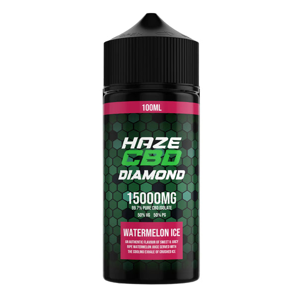 Haze CBD Diamond Watermelon Ice CBD eLiquid 100ml 15000mg – Royal Vapes