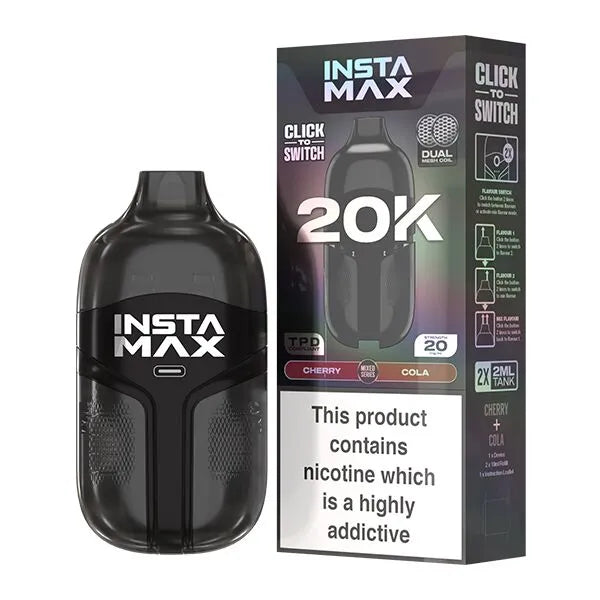 Insta Max 20K Cherry / Cola 20000 Disposable Vape – Royal Vapes