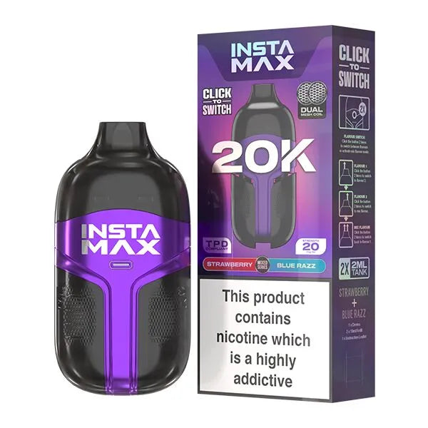 Insta Max 20K Strawberry / Blue Razz 20000 Disposable Vape – Royal Vapes