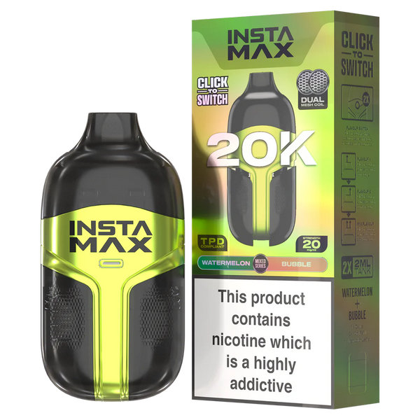Insta Max 20K Watermelon / Bubble 20000 Disposable Vape – Royal Vapes