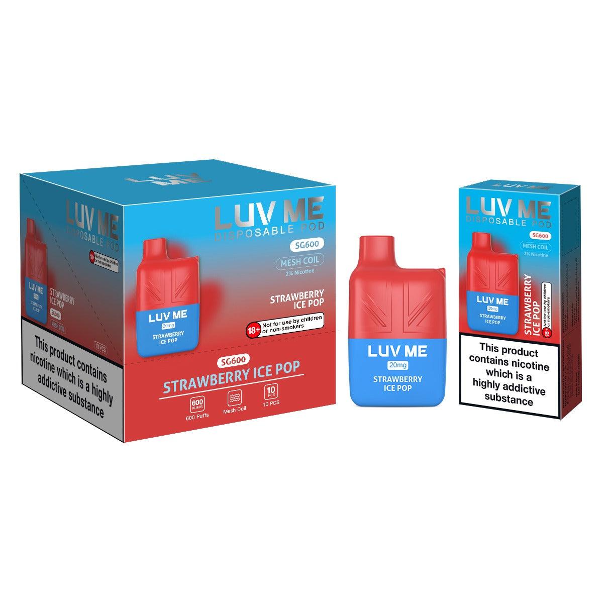 LUV ME Strawberry Ice Pop Disposable – Royal Vapes
