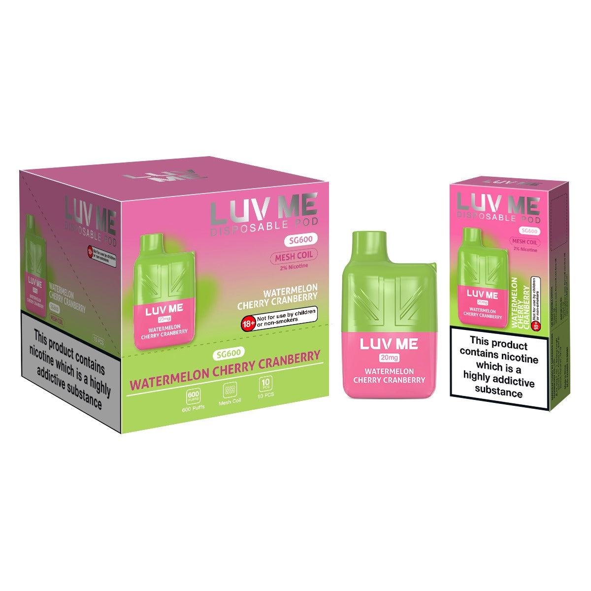 LUV ME Watermelon Cherry Cranberry Disposable – Royal Vapes