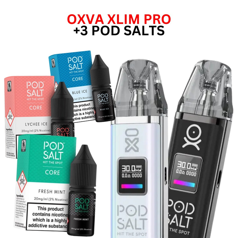 OXVA Xlim PRO Pod Kit & 3 Pod Salt Nic Salts Bundle – Royal Vapes