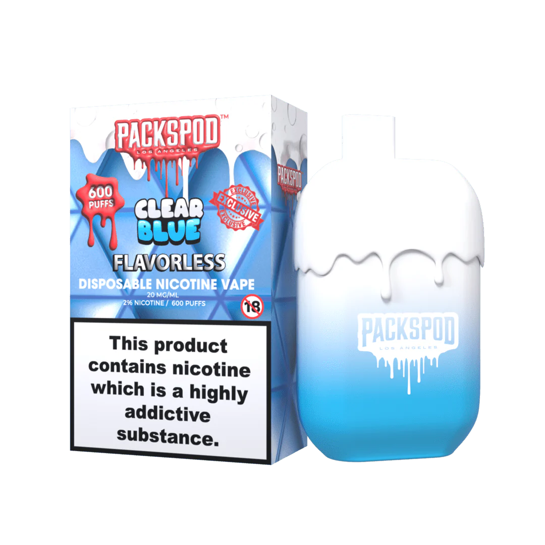 Packwoods Packspod Clear Blue Disposable – Royal Vapes