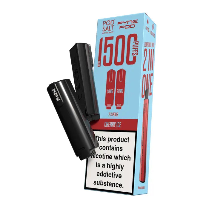 Pod Salt x Pyne Pod 2-in-1 Cherry Ice 1500 Prefilled Pod (2 Pack ...