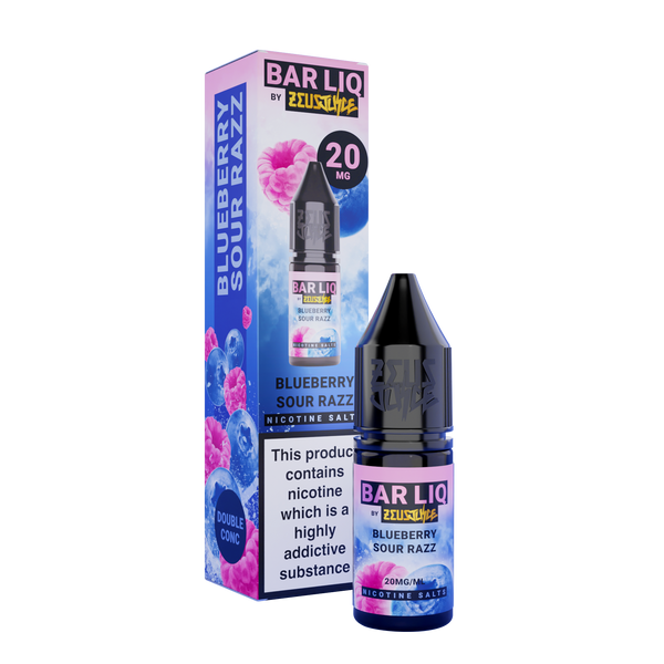 Zeus Juice Bar Liq Blueberry Sour Razz Nic Salt 10ml – Royal Vapes