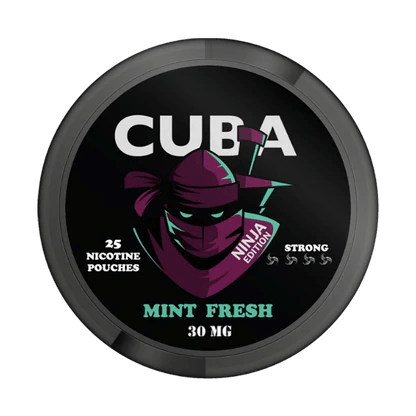 CUBA Ninja Mint Fresh Nicotine Pouches 25mg – Royal Vapes