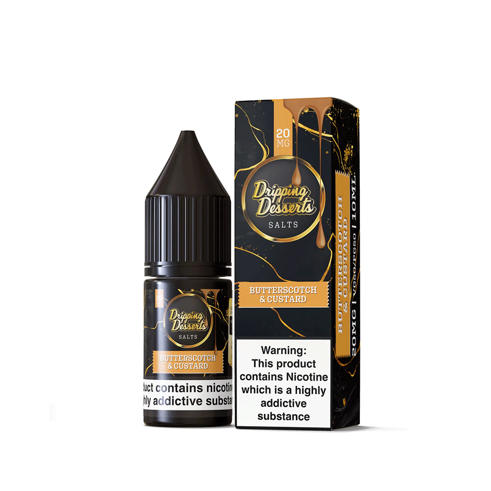 Dripping Desserts Butterscotch Custard Nic Salt 10ml – Royal Vapes