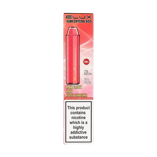 Elux Crystal Shisha 600 Mix Fruit and Rose Sisha Disposable – Royal Vapes