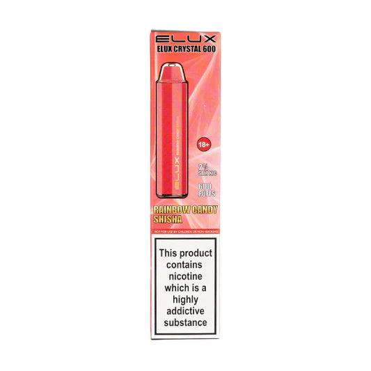 Elux Crystal Shisha 600 Rainbow Candy Sisha Disposable – Royal Vapes