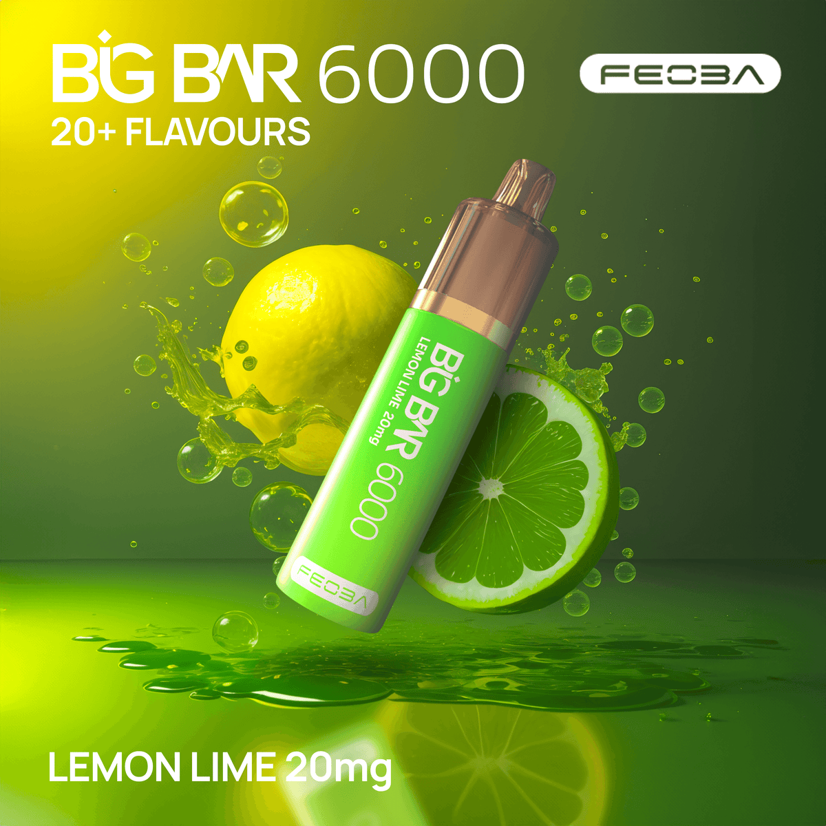 Feoba Big Bar Lemon Lime 6000 Disposable Vape – Royal Vapes