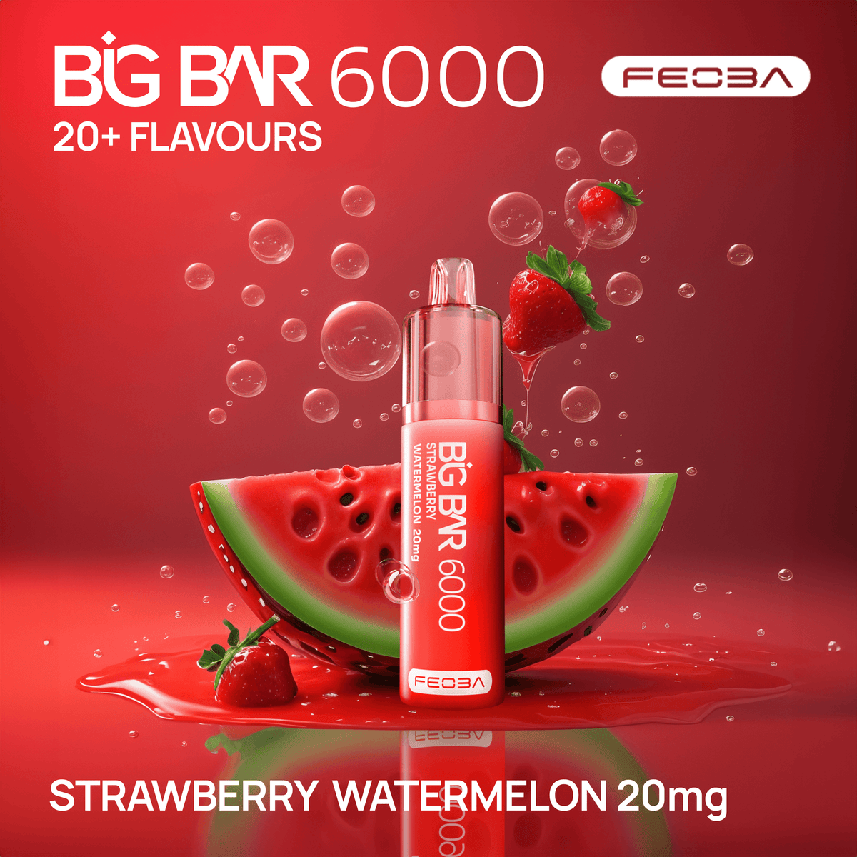 Feoba Big Bar Strawberry Watermelon 6000 Disposable Vape – Royal Vapes