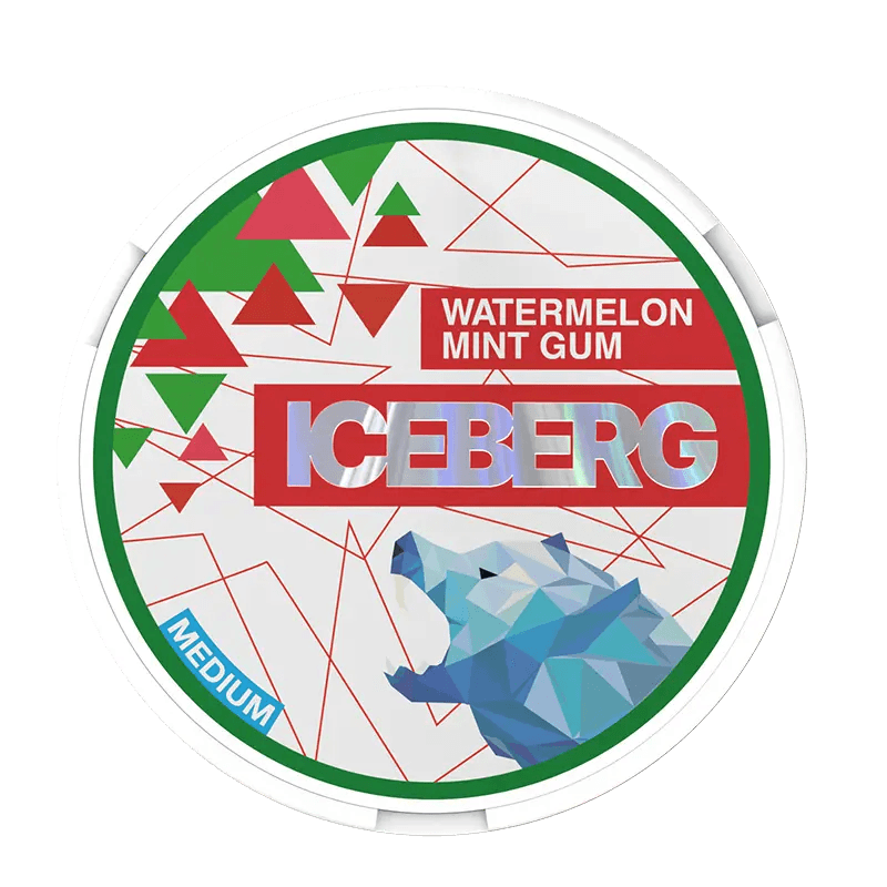 Iceberg Watermelon Mint Gum Nicotine Pouches Medium – Royal Vapes