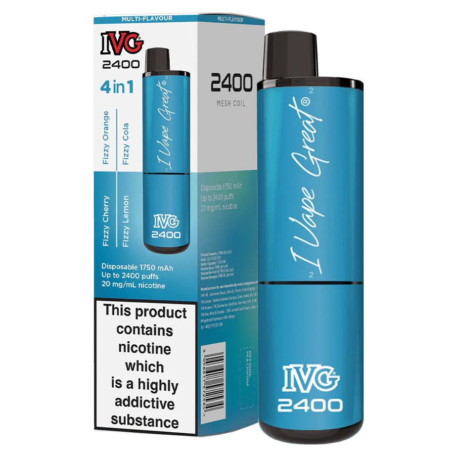 IVG 2400 Fizzy Edition (Multi Flavour) 2400 Disposable – Royal Vapes