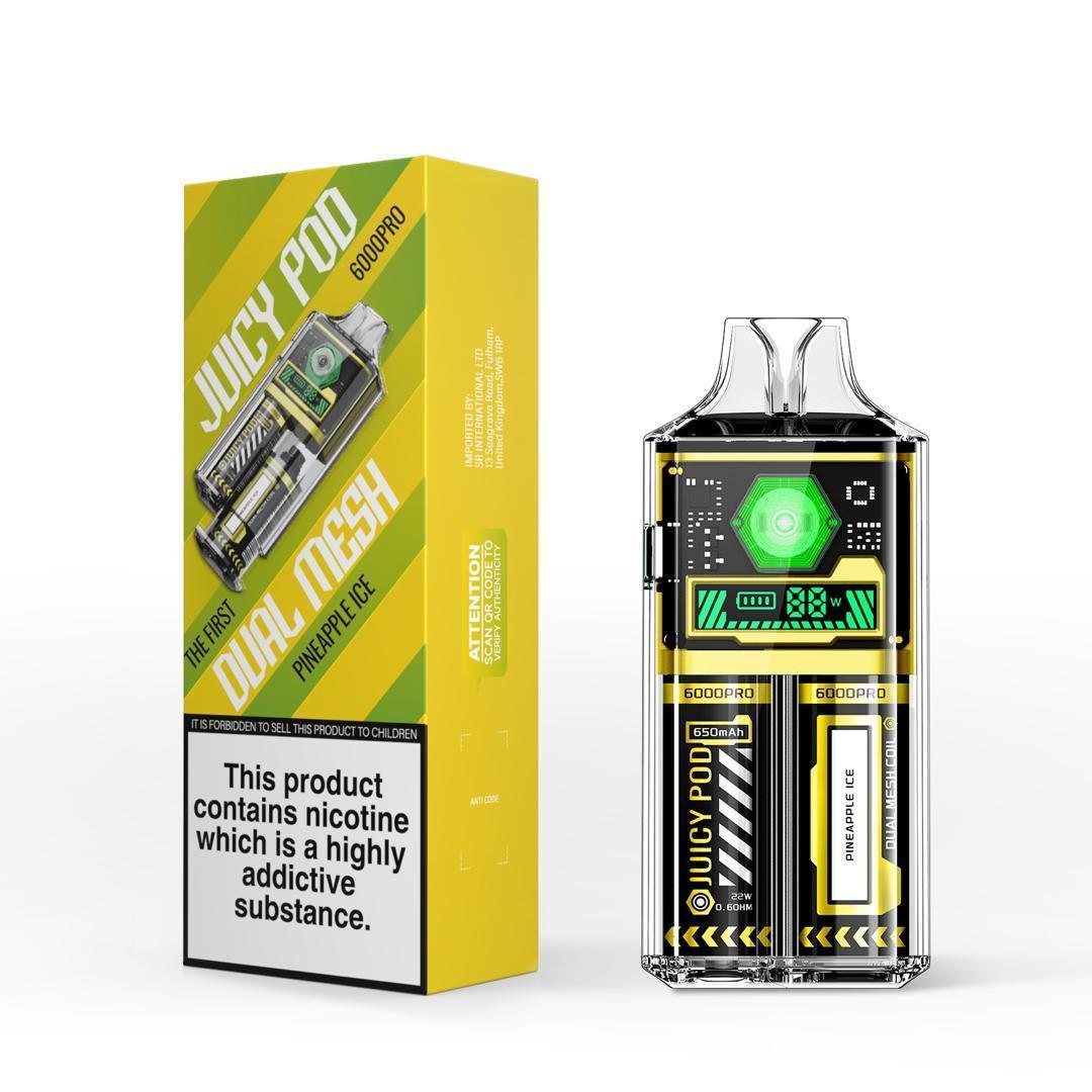 Juicy Pod 6000 Pro Pineapple Ice 6000 Disposable Vape – Royal Vapes