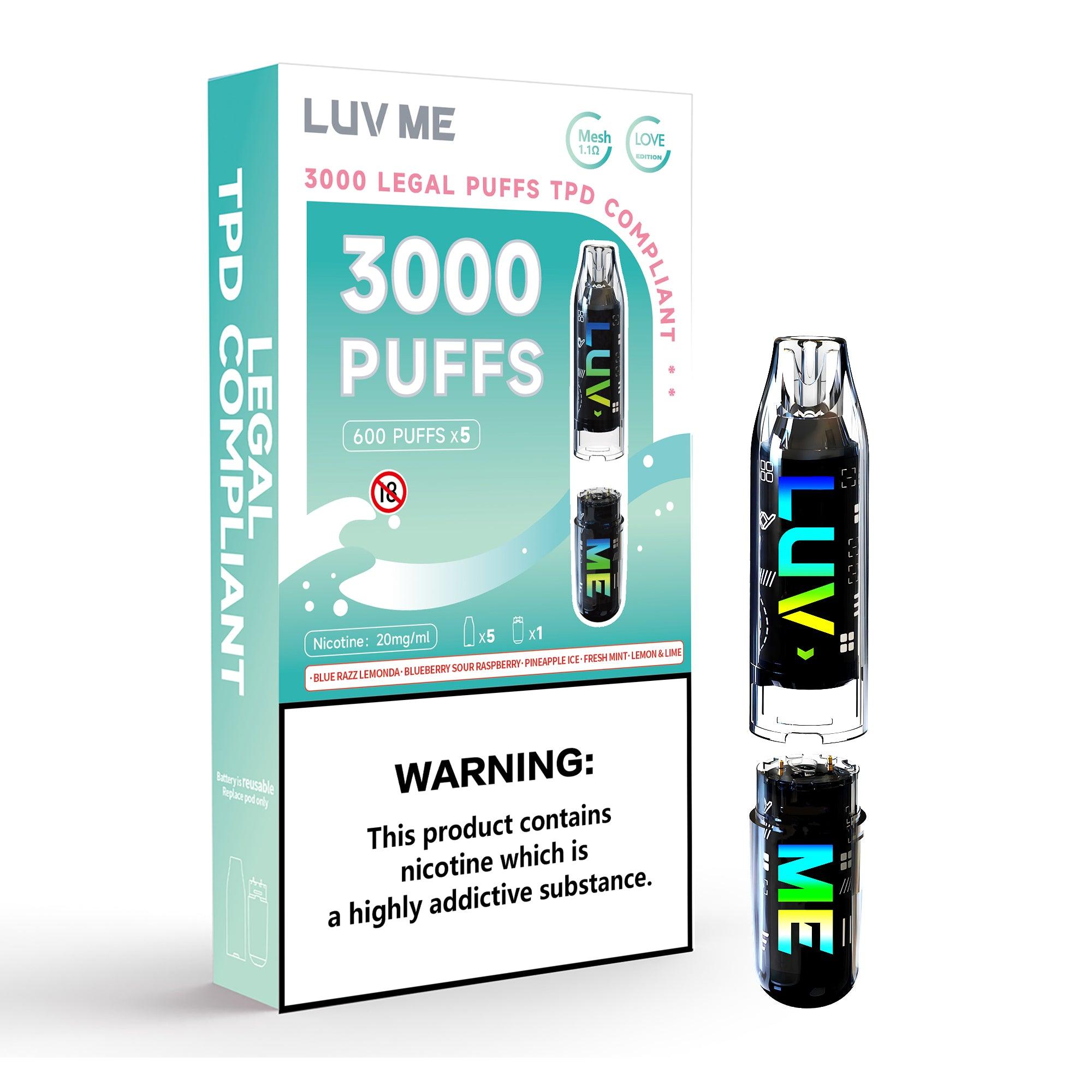 LUV ME 3000 Love Edition 3000 Disposable – Royal Vapes