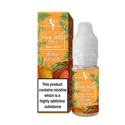 Pixie Juice Vol 2 Lemon & Peach Nic Salt 10ml – Royal Vapes