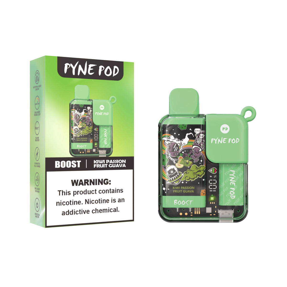 Pyne Pod Kiwi Passion Fruit Guava 8500 Disposable – Royal Vapes