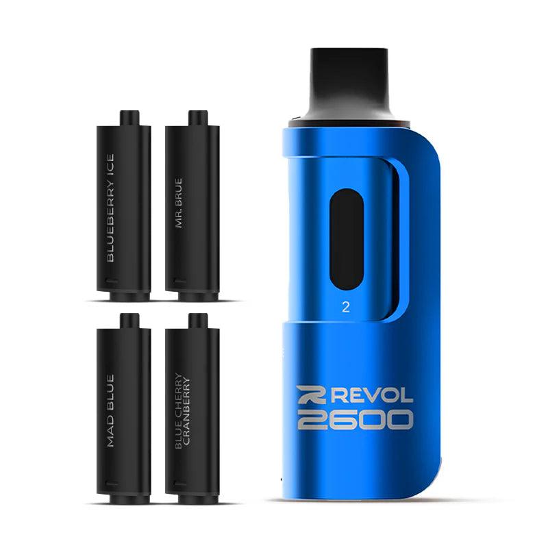 Revol 2600 Blue Series (Multi Flavour) 2600 Prefilled Pod Vape – Royal ...