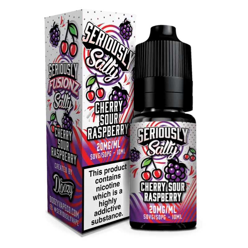 Seriously Salty Fusionz Cherry Sour Raspberry Nic Salt 10ml – Royal Vapes