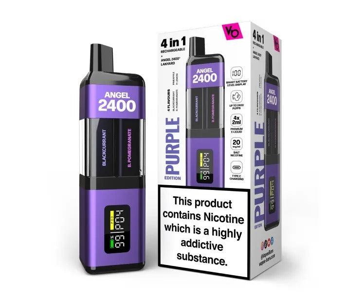 Vapes Bars Angel 2400 Purple Edition (Multi Flavour) 2400 Prefilled Pod ...