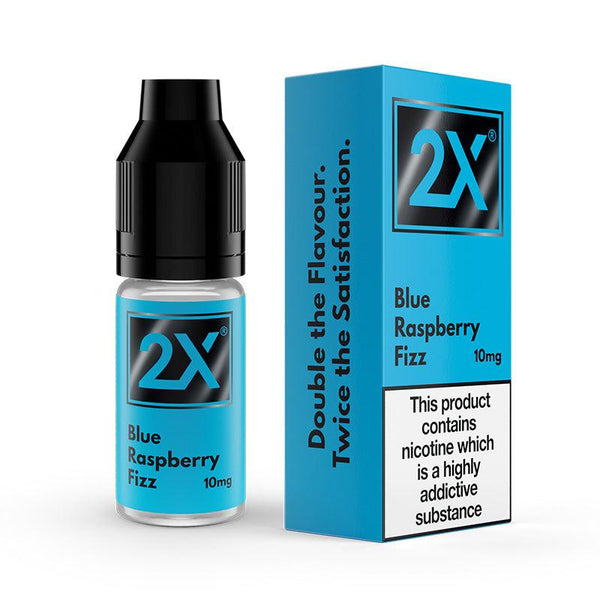 2X e-liquids Blue Raspberry Fizz Nic Salt 10ml – Royal Vapes