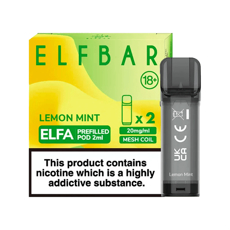 Elf Bar Lemon Mint Elfa Pods (2 Pack) – Royal Vapes