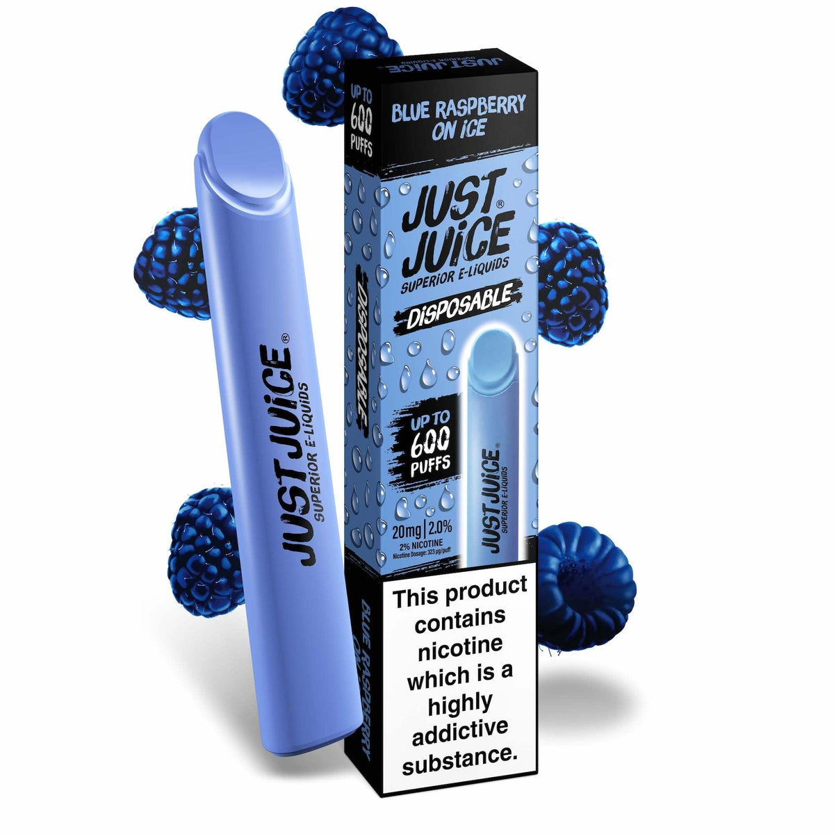 Just Juice Blue Raspberry On Ice Disposable – Royal Vapes