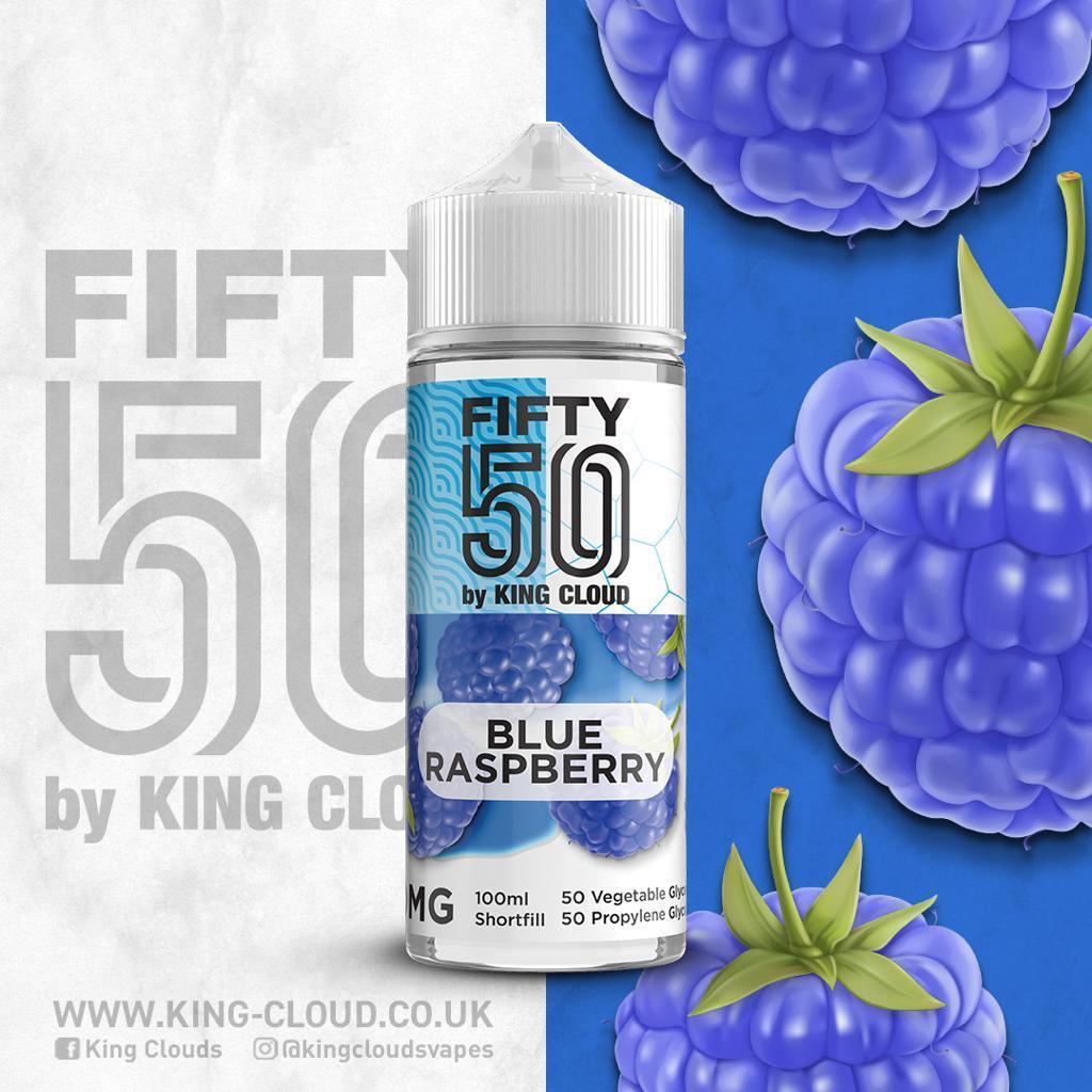 King Cloud Fifty50 Blue Raspberry 100ml – Royal Vapes
