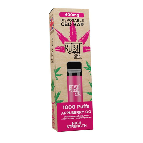 Kush Bar CBD Disposable Applberry CBD Disposable Vape 400mg – Royal Vapes