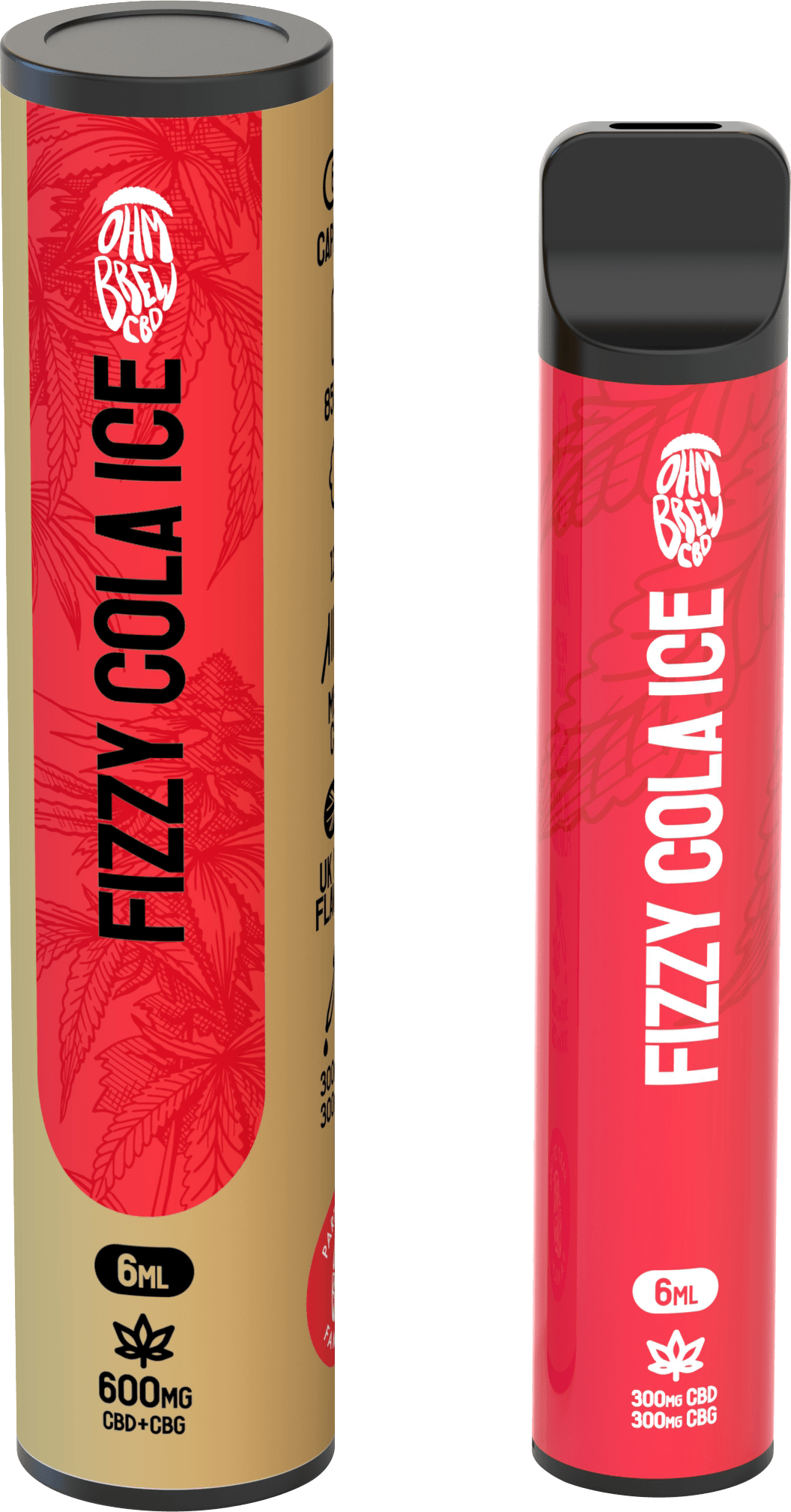Ohm Brew Fizzy Cola Ice CBD Disposable Vape 600mg – Royal Vapes