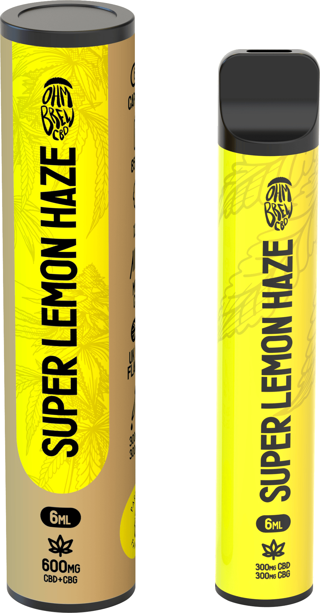 Ohm Brew Super Lemon Haze CBD Disposable Vape 600mg – Royal Vapes