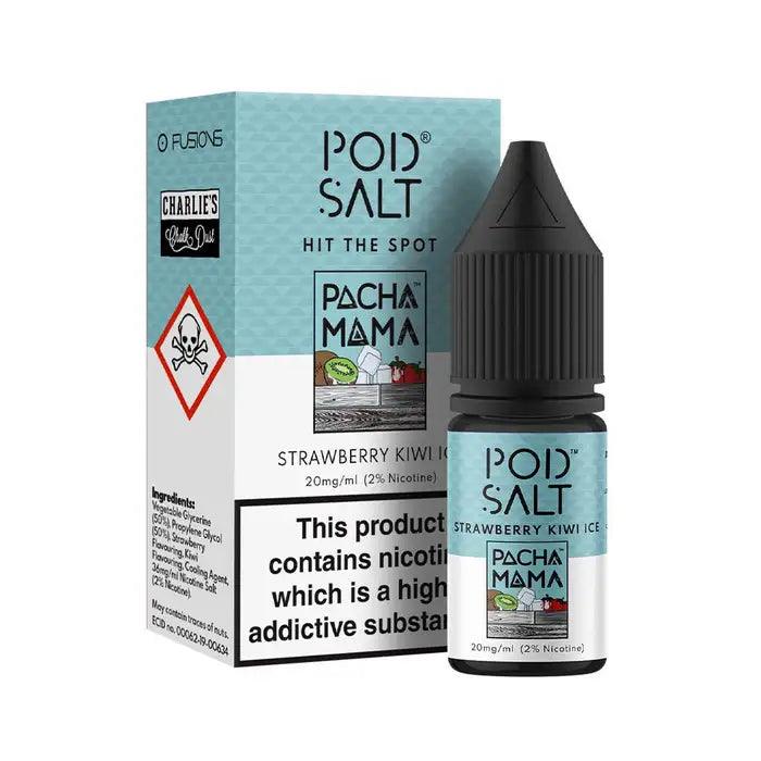 Pod Salt Fusions Pacha Mama Strawberry Kiwi Ice Nic Salt 10ml – Royal Vapes