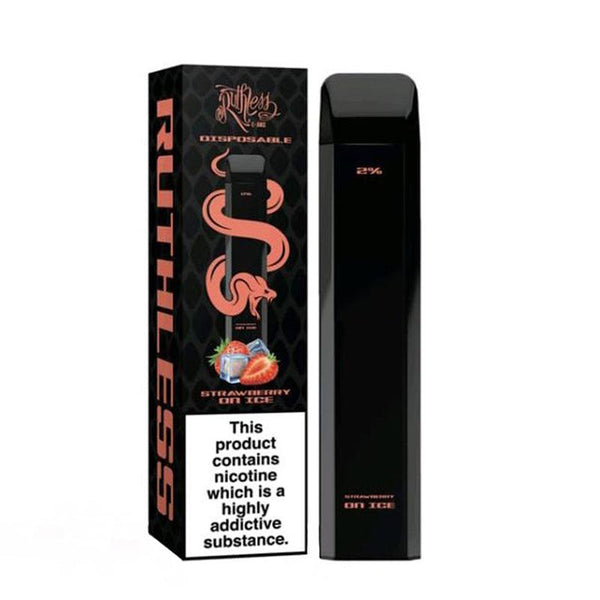 Ruthless Disposable Strawberry On Ice Disposable – Royal Vapes